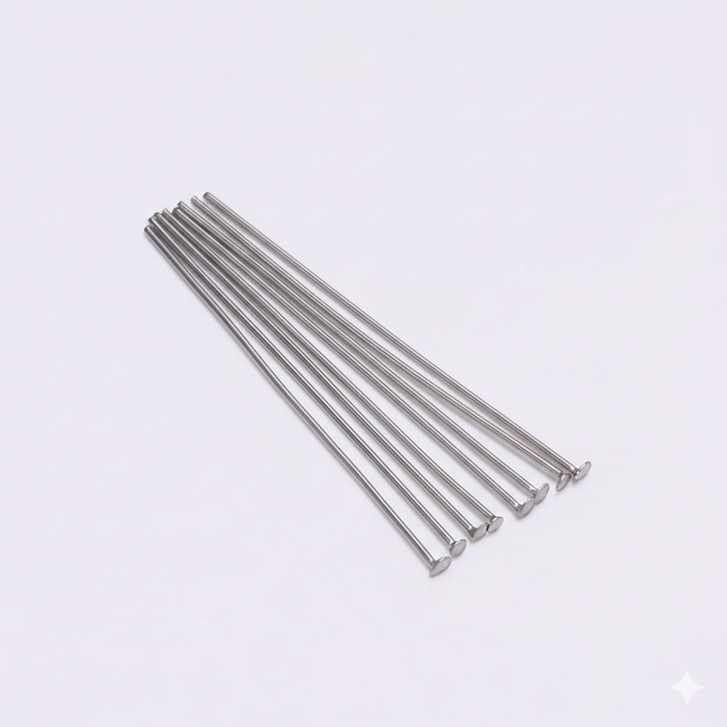 Vastagos Acero Natural Con Tope 4cm – Artesania Angela