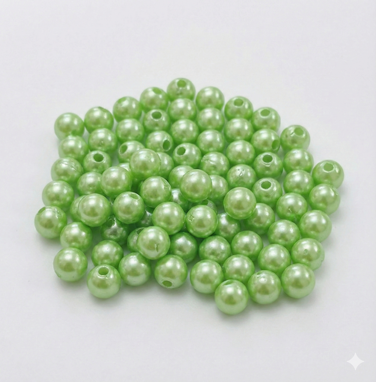 Perlas Plásticas Verde - 40gr – Artesania Angela